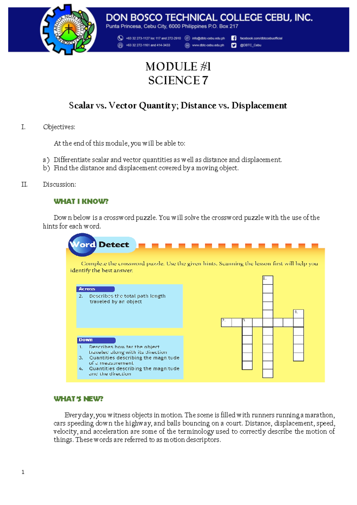 Science 7 Module 1: Scalar vs. Vector, Speed, Velocity & Acceleration ...