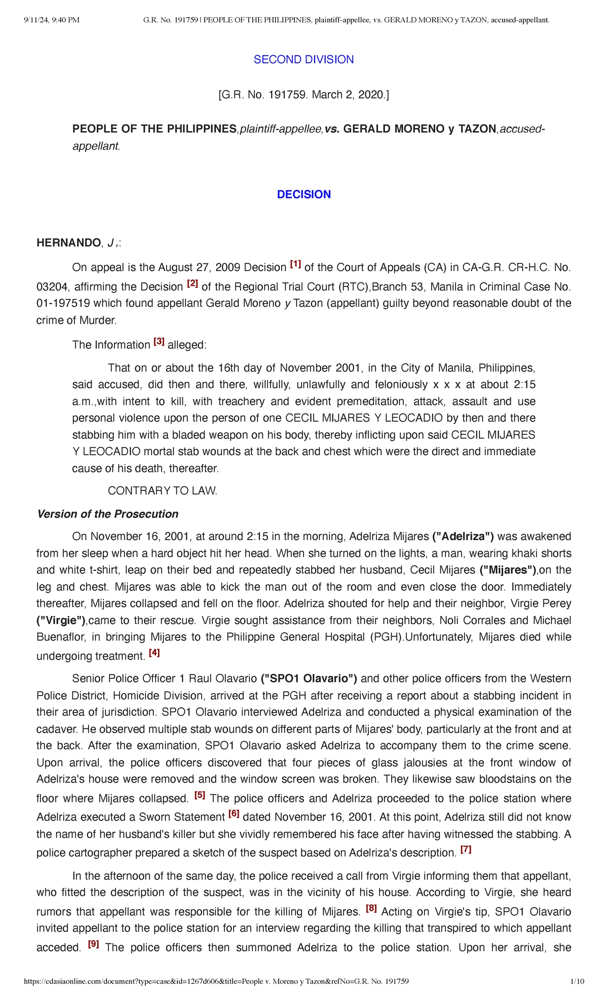 Case Review: G.R. No. 248130 - Prudencio Ganal, Jr. vs. People of the ...