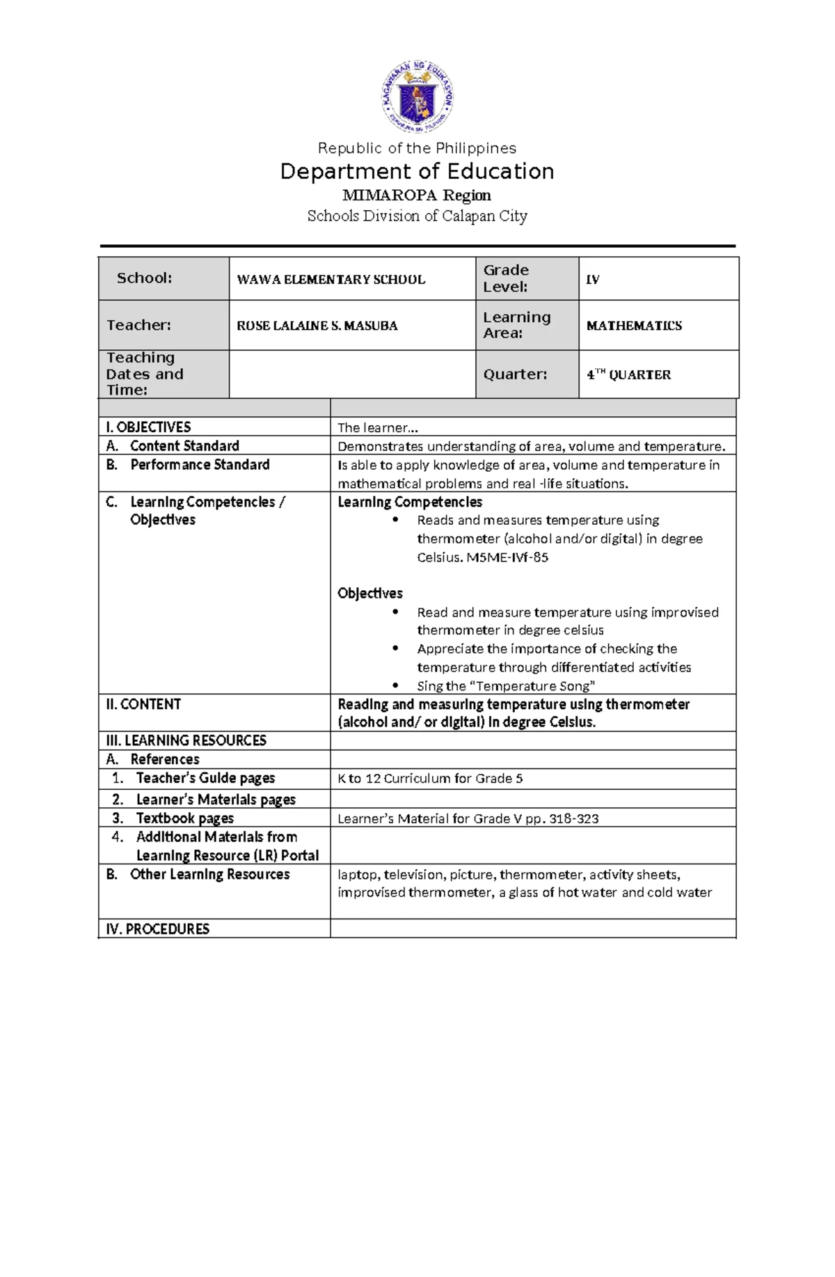 Continental Drift Theory: Key Evidences - S11/12ES - Id - Lesson Plan ...
