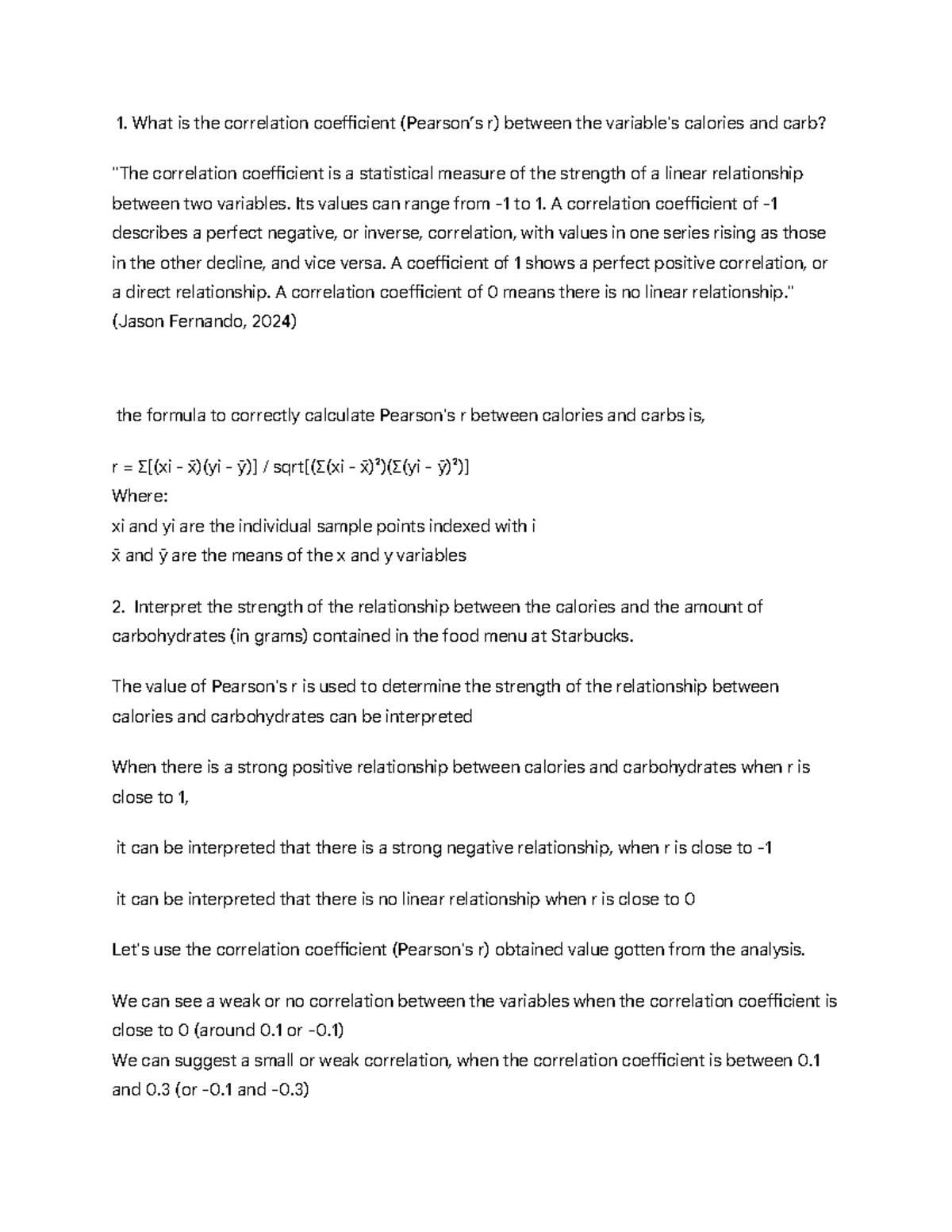 MATH 1280 Assignment 6 - Correlation & Regression Analysis Notes - Studocu