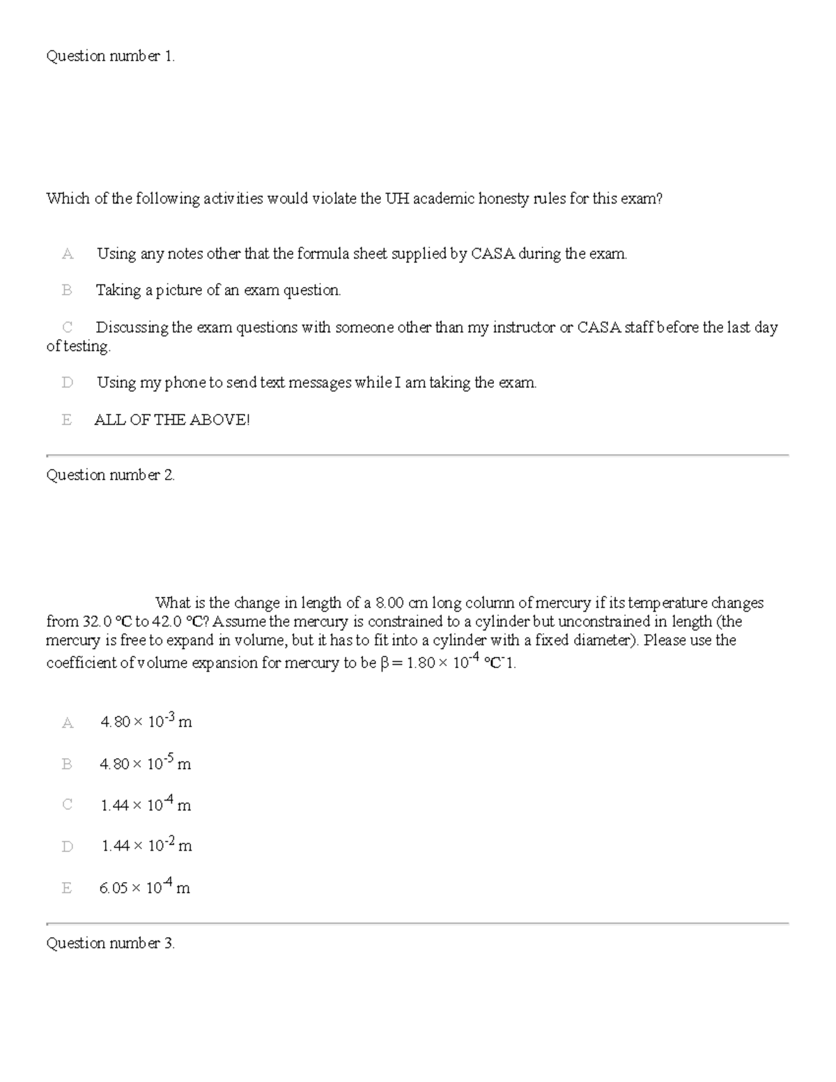 Exam 1 - Physics Questions and Answers (CASA) - Studocu