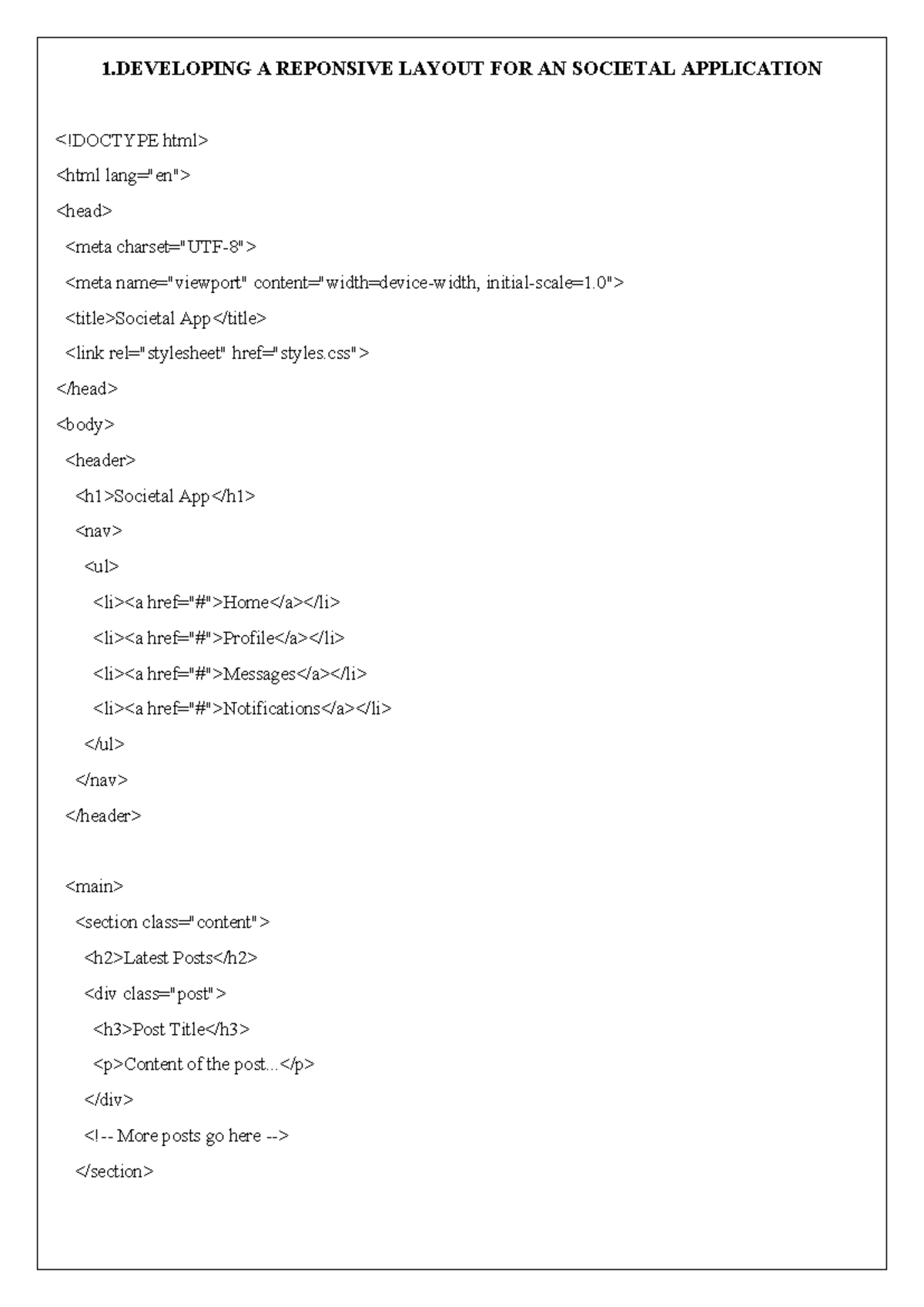 CCS370 LAB Manual: Developing Responsive Layouts for Societal Apps ...