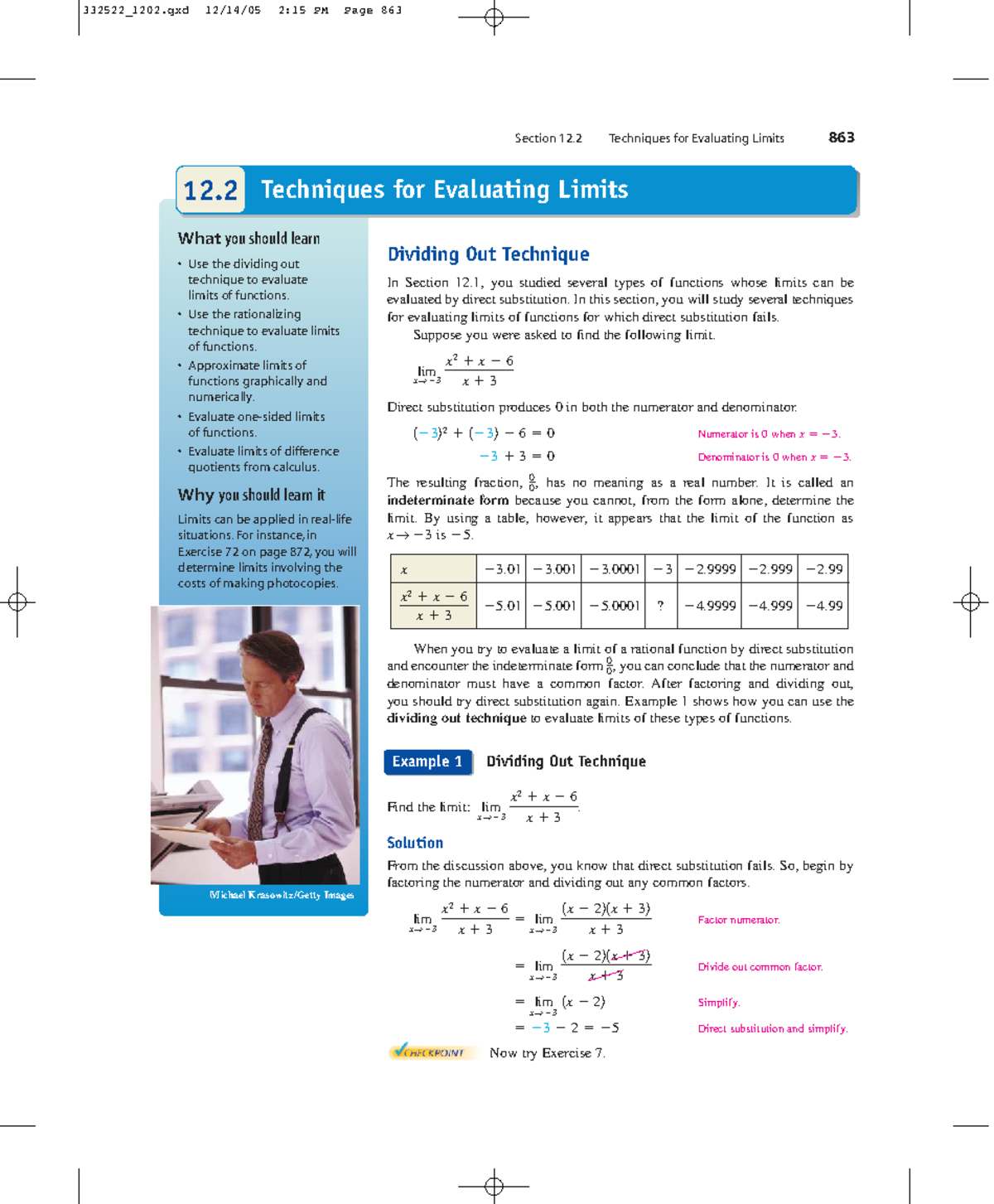 332522 Differential Calculus: Techniques for Evaluating Limits - Studocu