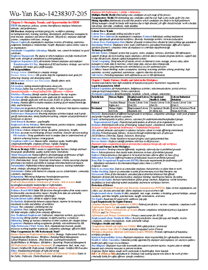 Comm 203 final exam cheat sheet on employee performance management ...