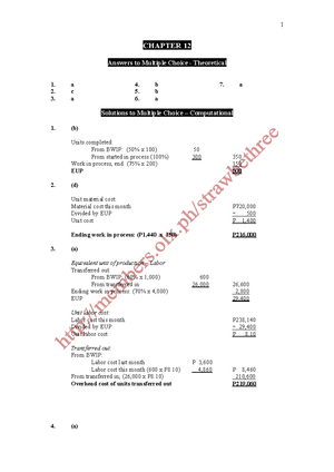 Chapter 6 Answer Key - CHAPTER 6 Exercises 1, 2, 3, 4, 5 All multiple ...