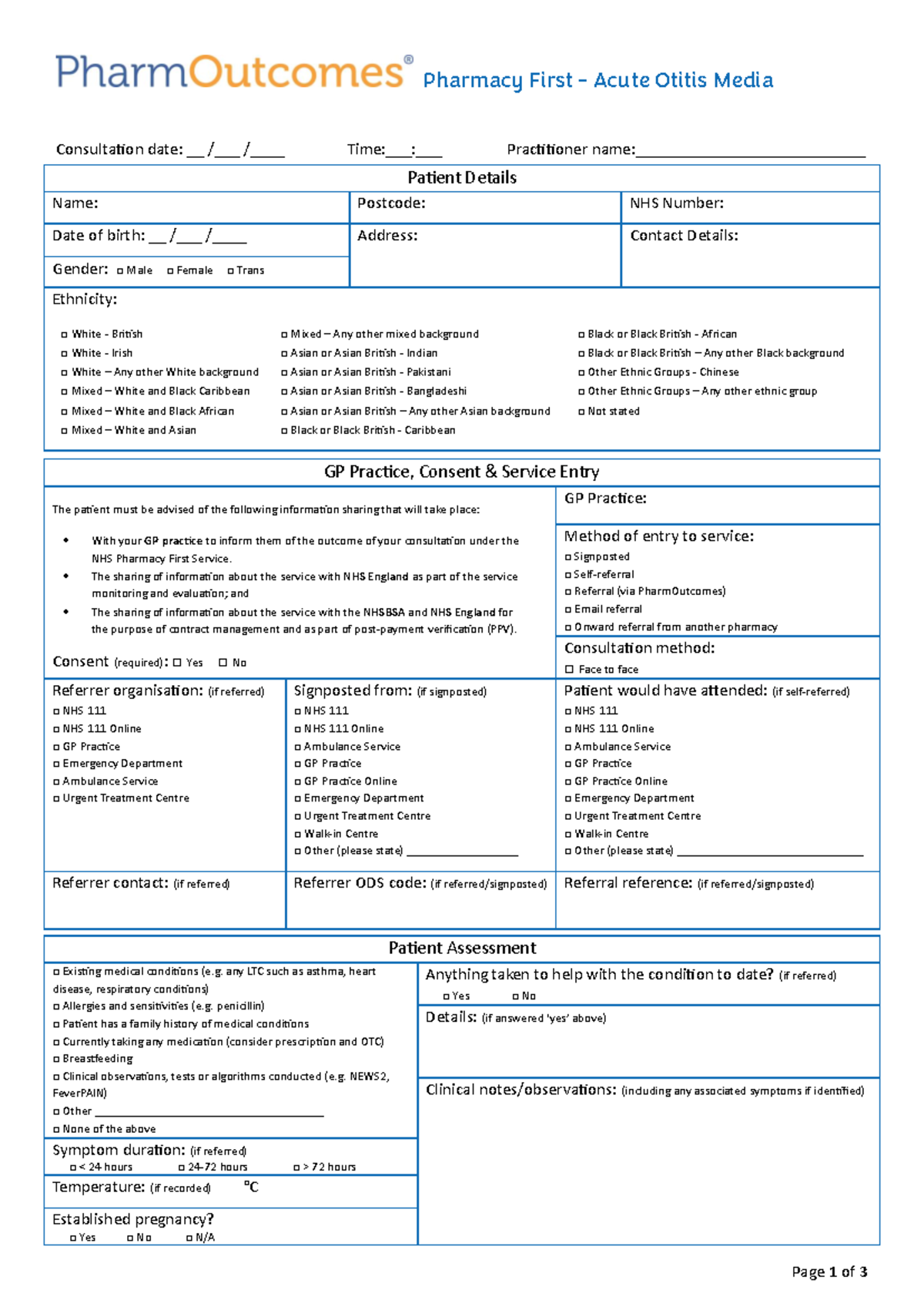 Pharmacy First: Acute Otitis Media Consultation Guidelines - Studocu