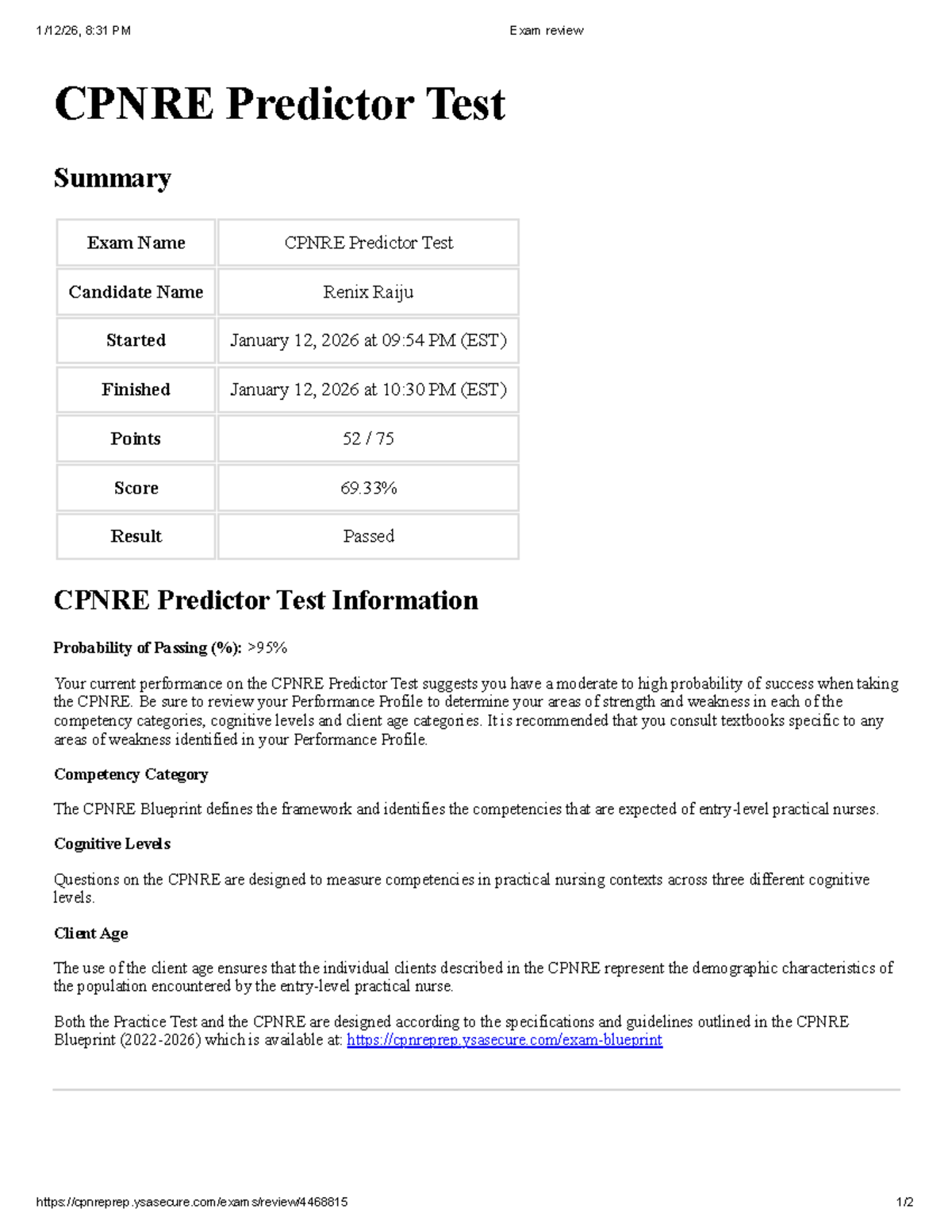 CPNRE Predictor Test Review Summary: Exam Insights and Tips - Studocu