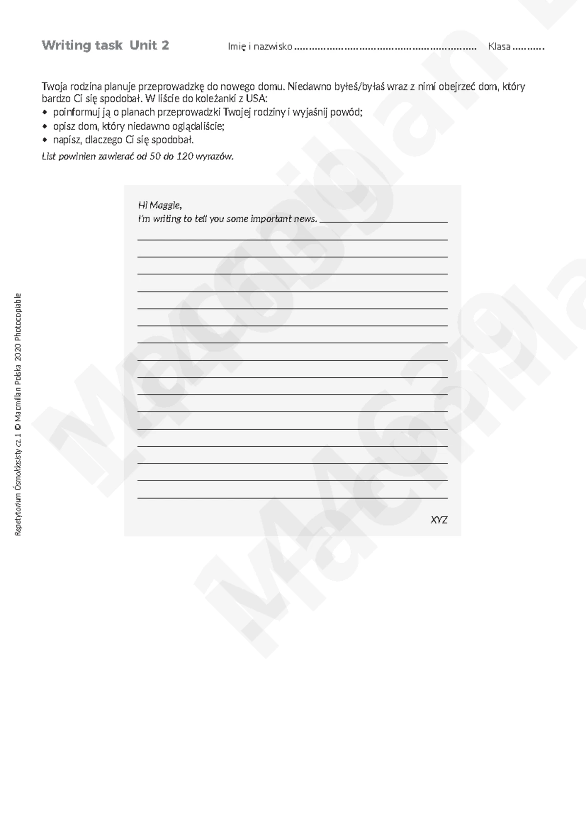 Unit 2 Skills Test B - Repetytorium Ósmoklasisty klasa 8 - Studocu