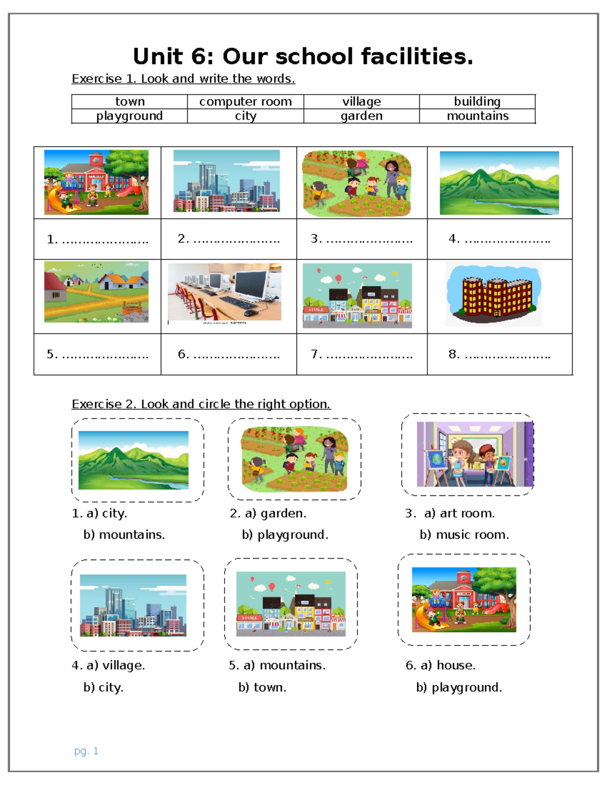 Unit 6: Homework Exercises on Our School Facilities - Studocu