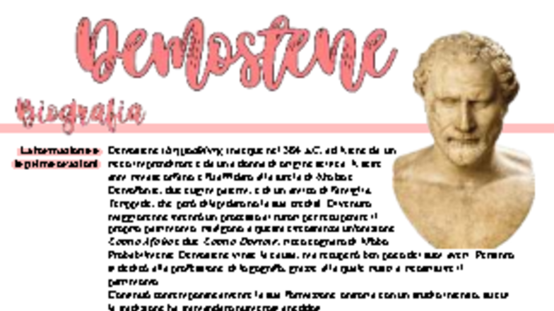 Demostene: Vita, Oratoria e Politica (Storia Antica) - Studocu