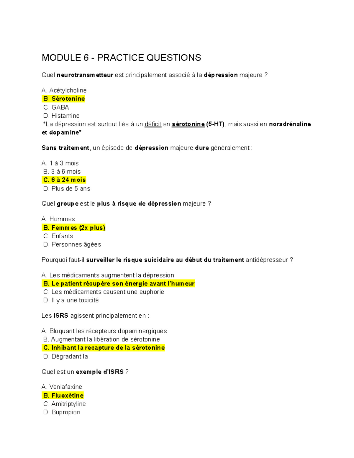 Pharm 6 & 9 Final Review: Key Practice Questions on Neurotransmitters ...