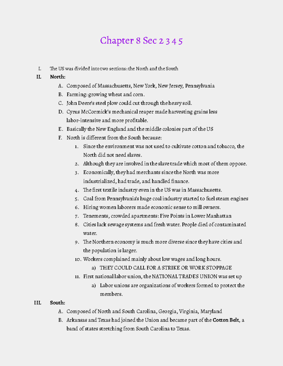 US History (H) Chapter 8 Summary: Sections 2-5 Insights - Studocu