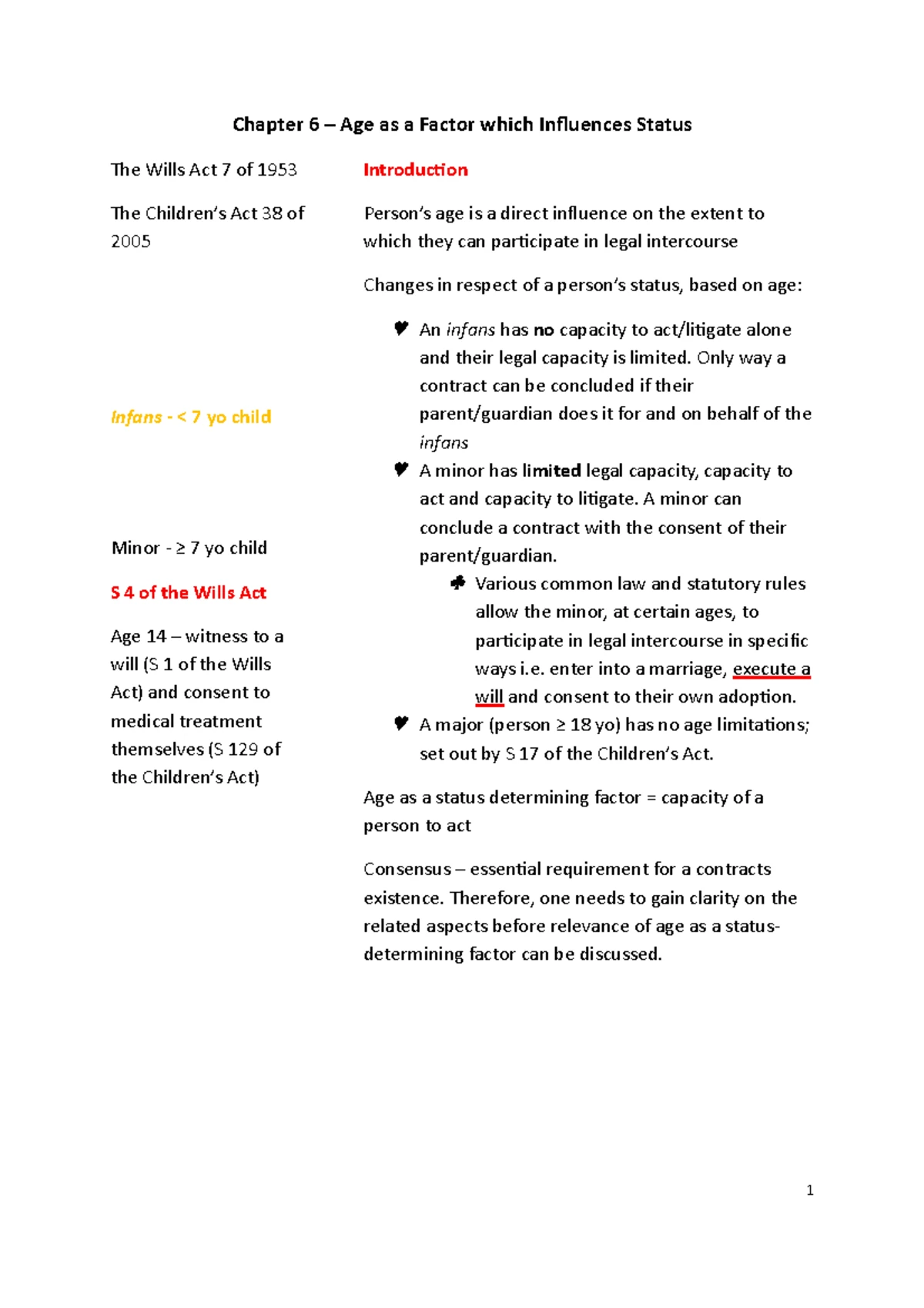 4 The Meaning of Status - Law Of Persons 2019 4. THE MEANING OF STATUS ...