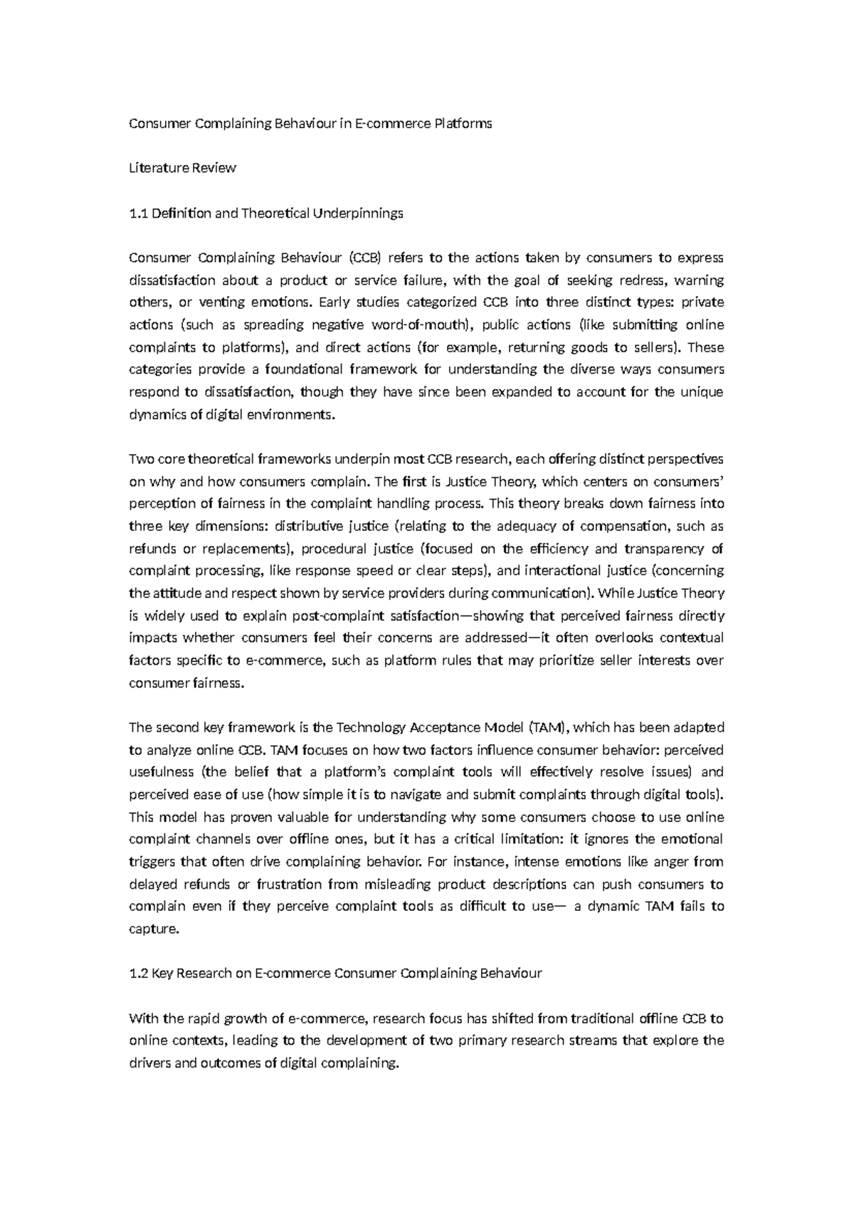 Consumer Complaining Behavior in Digital Platforms: A Literature Review ...