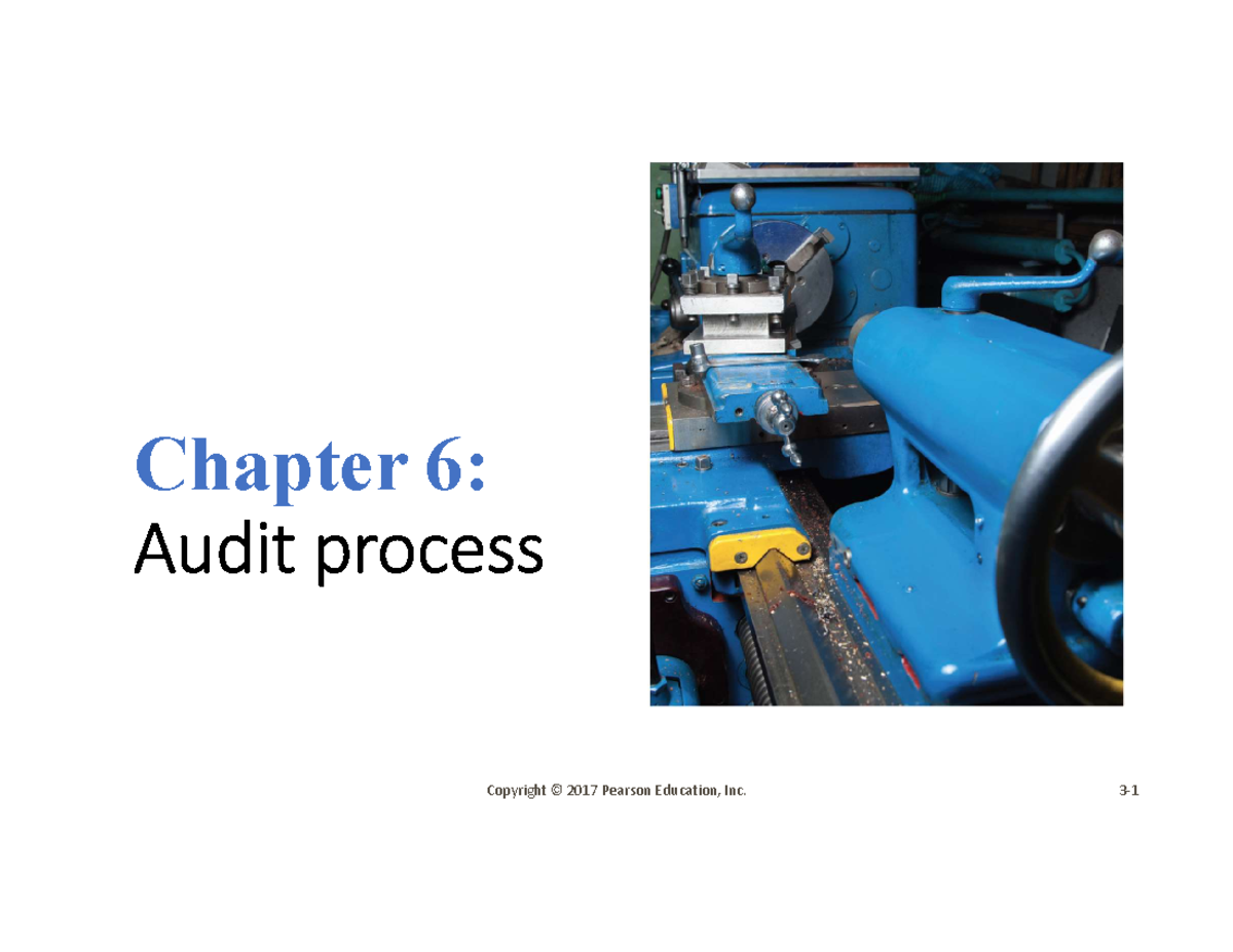 Chapter 6 - Chapter 6: Audit process Copyright © 2017 Pearson Education ...