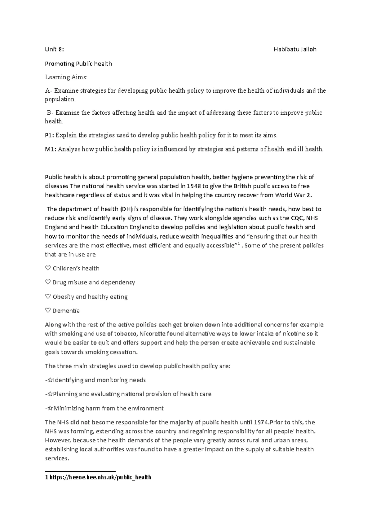 Unit 8 - learning aim b - Unit 8 – learning aim B Promoting public ...