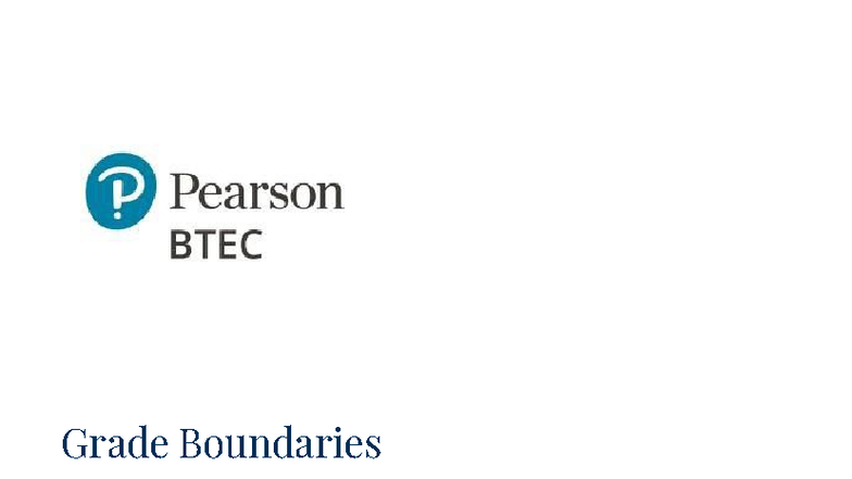 BTEC Level 2 Technicals Grade Boundaries June 2025 - Studocu