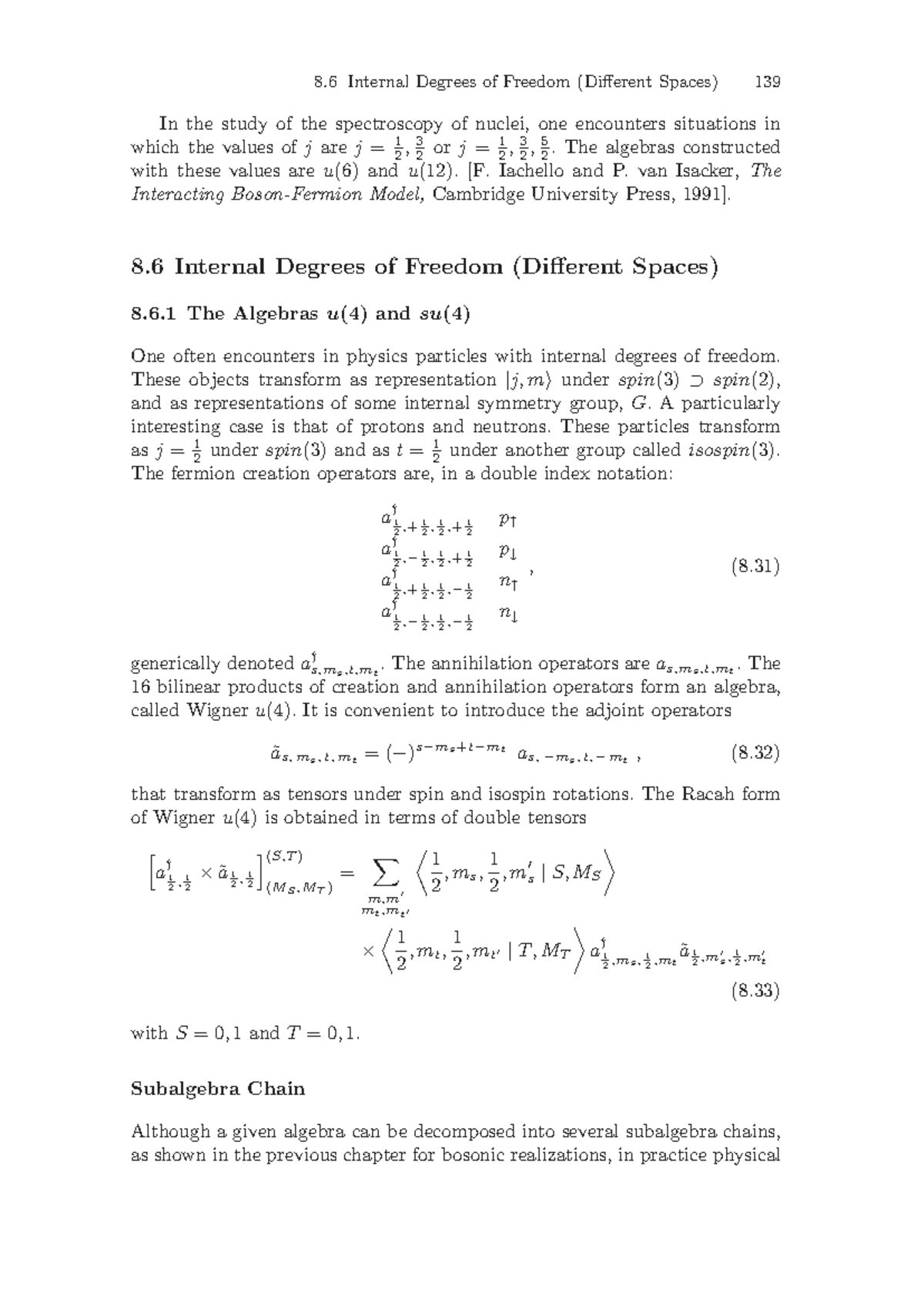 Algebra Applications in Nuclear Spectroscopy: A Study on u(4) and su(4 ...