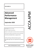 APM (P5) - ACCA - ACCA Advanced Performance Management - Studocu