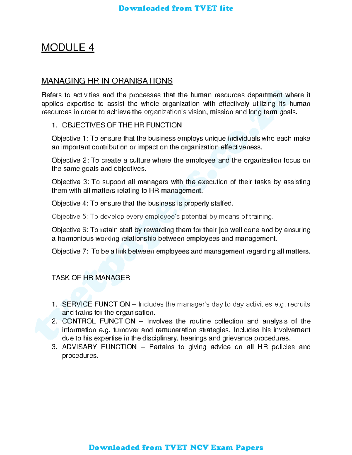 Personnel Management N4: Managing HR & Productivity Insights Mod4-5 ...