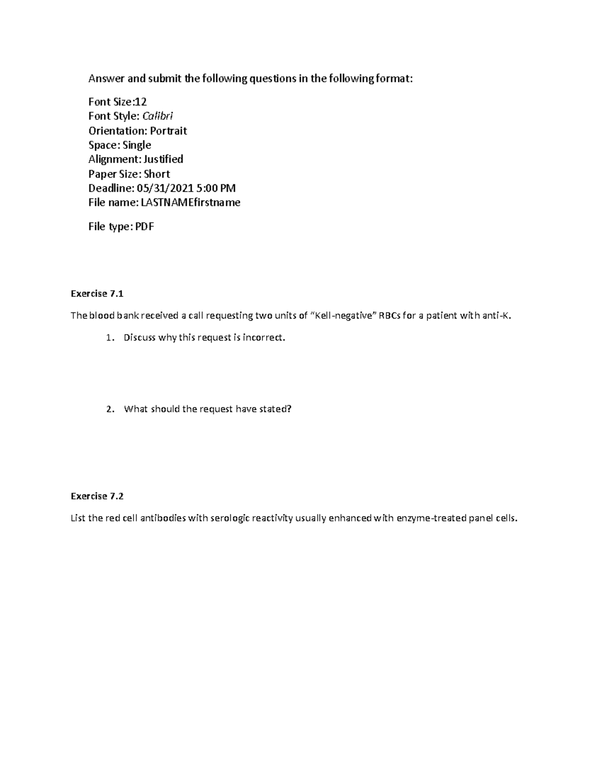 Endterm Thinking Exercise FOR Imhema - Answer and submit the following questions in the ...