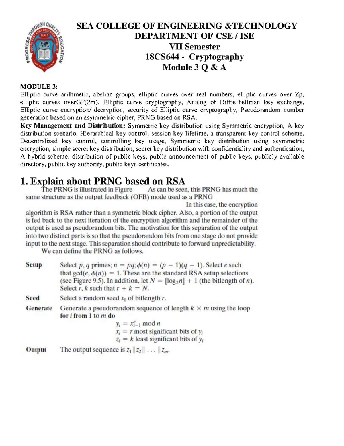 Crypto - 18CS744 - Module 3 Qand A - SEA COLLEGE OF ENGINEERING &TECHNOLOGY DEPARTMENT OF CSE ...