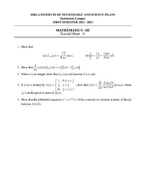 Course handout entire - Mathematics III - BITS Pilani - Studocu
