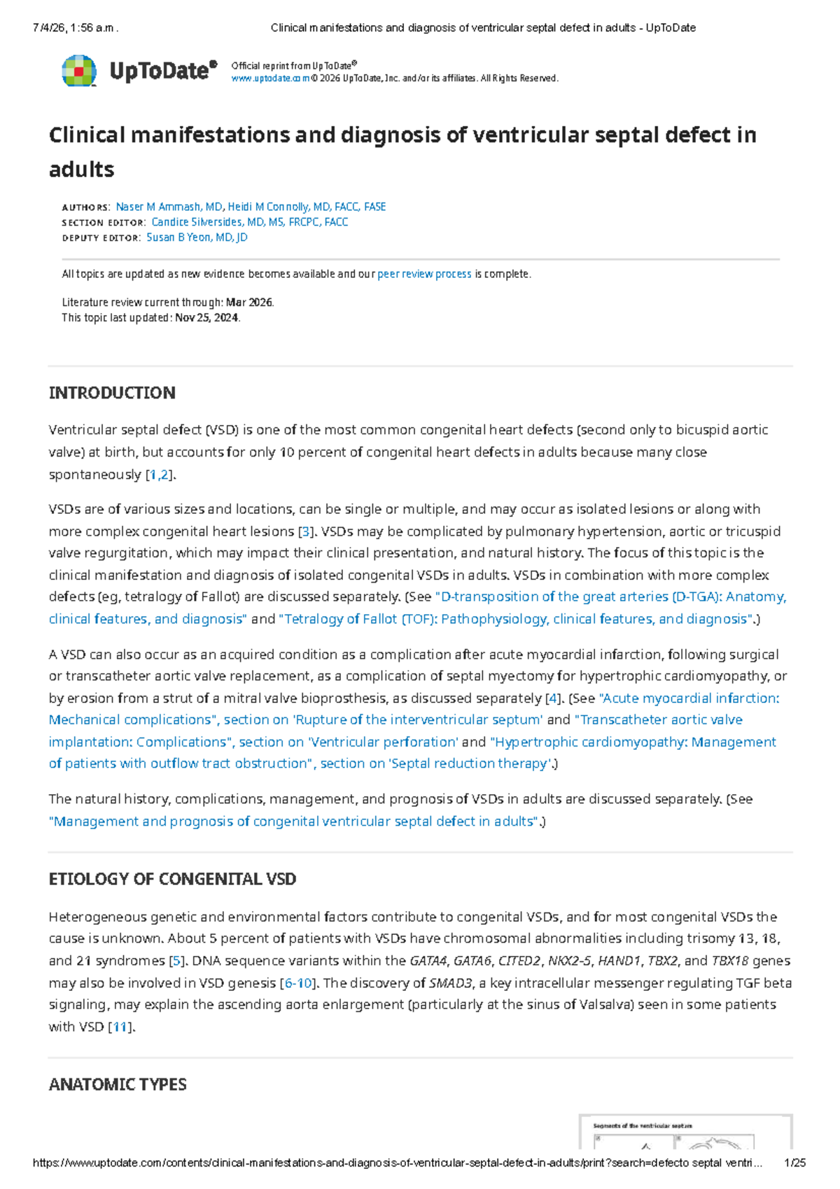 Clinical Manifestations and Diagnosis of Ventricular Septal Defect in ...