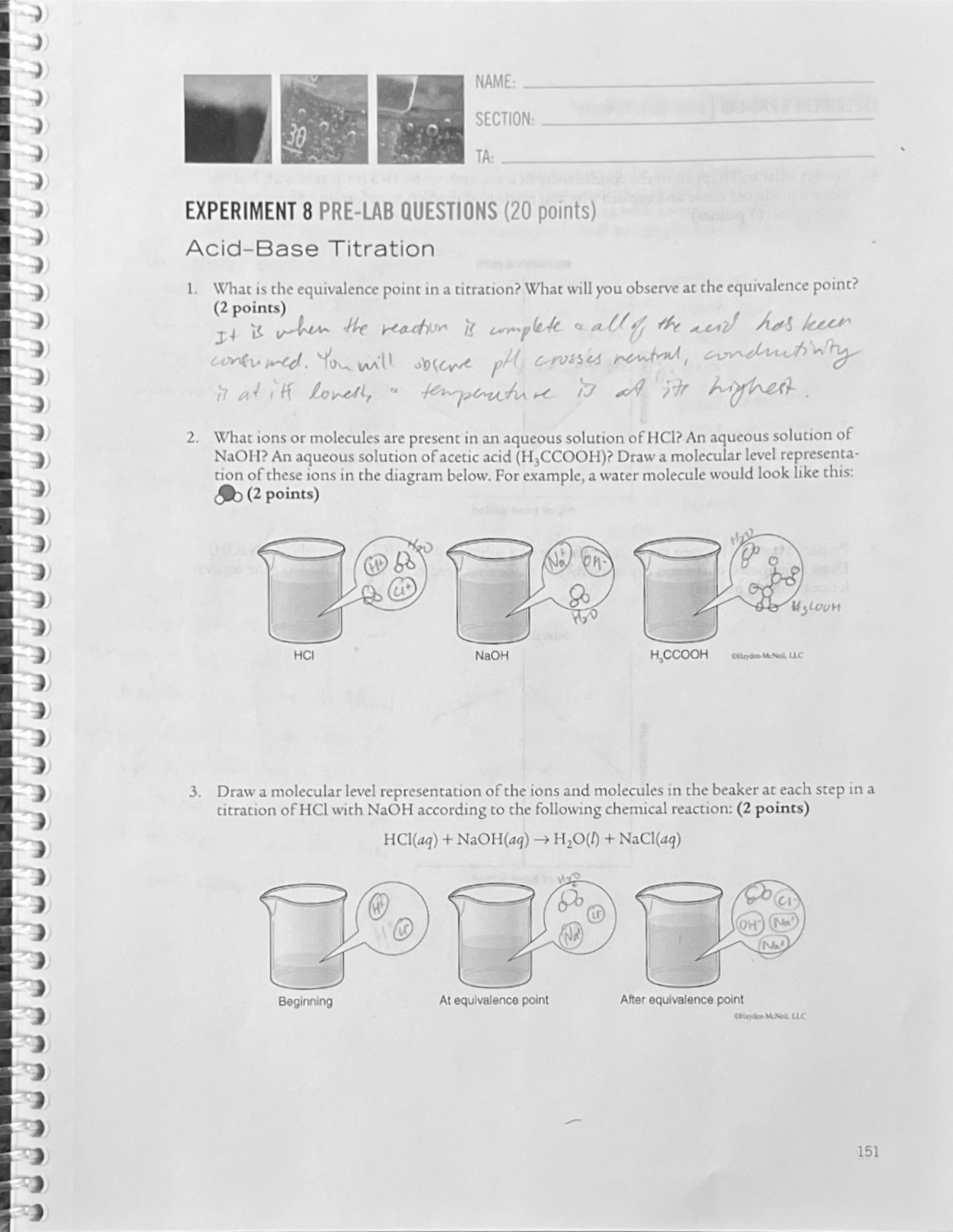 Chem 107 Pre Lab 8 - Essential Concepts and Procedures - Studocu