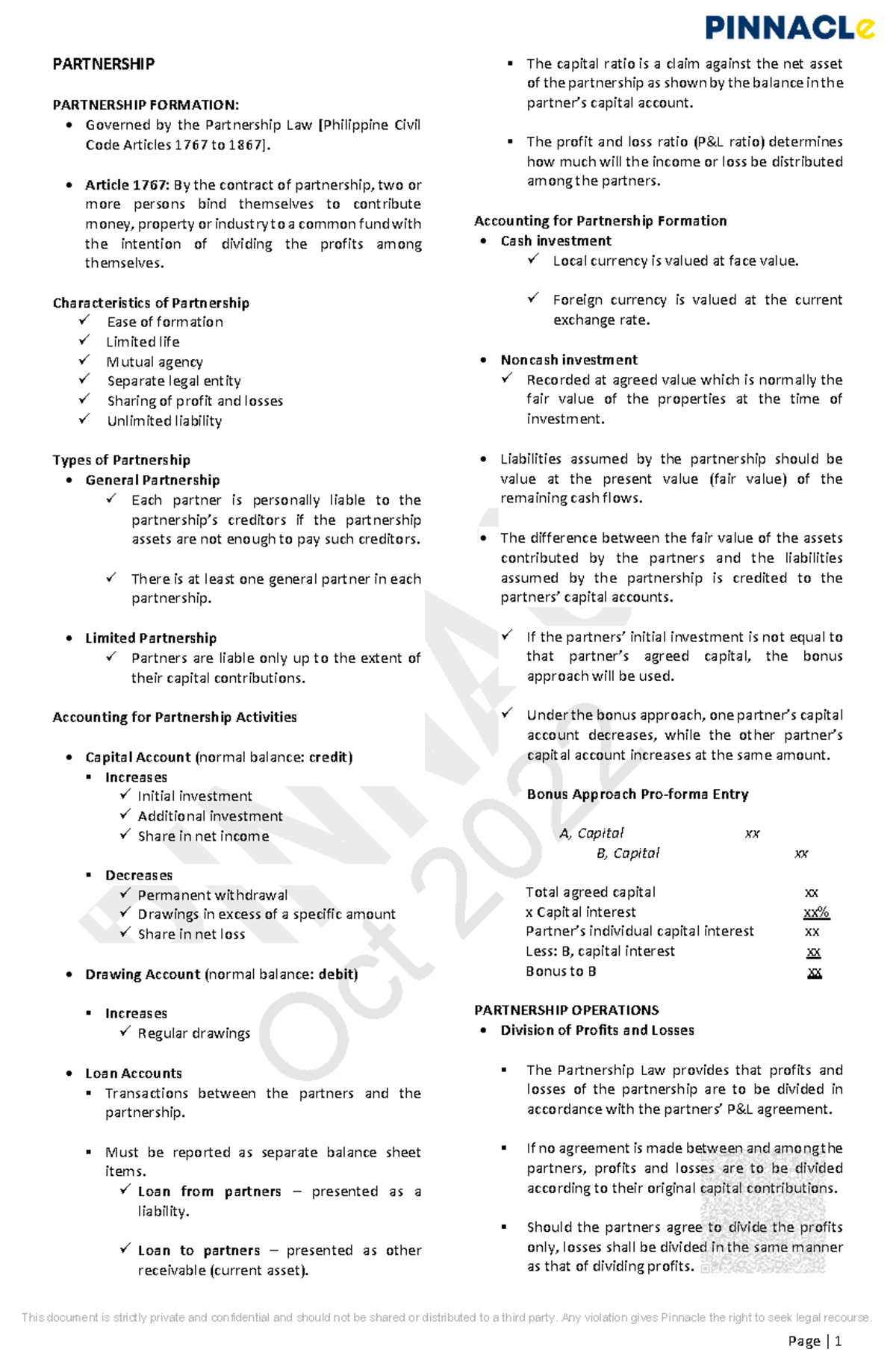 Partnership Formation and Operations: A Comprehensive Guide (20-22 ...