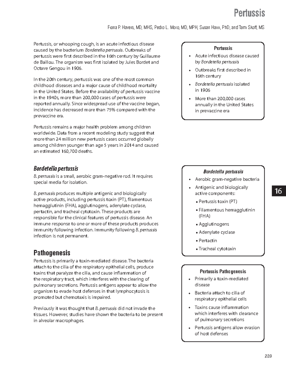 Pert - to help! - 16 Fiona P. Havers, MD, MHS; Pedro L. Moro, MD, MPH ...