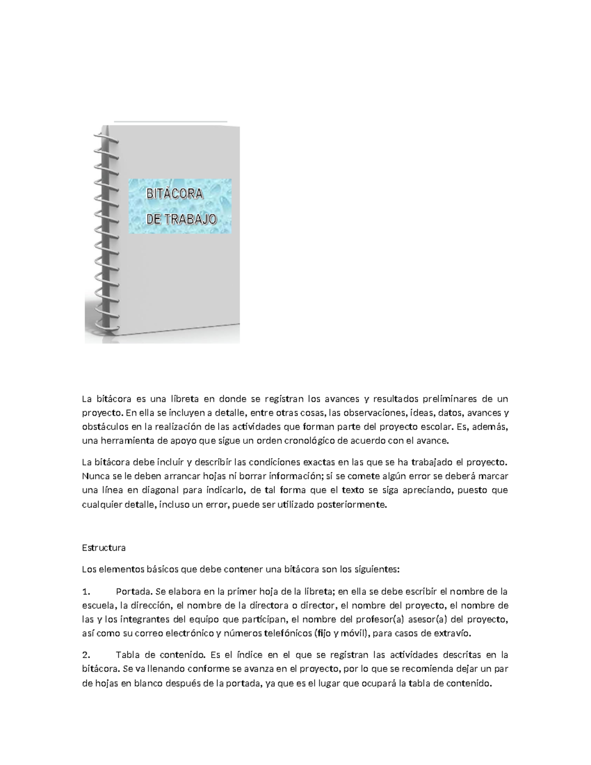 Bitácora de Proyecto: Estructura y Contenido Esencial - Studocu