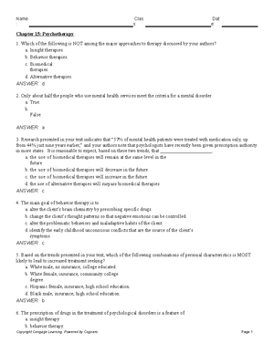 Chapter-2 - PSYCH 2035 - Chapter 02: Theories of Personality A is a ...