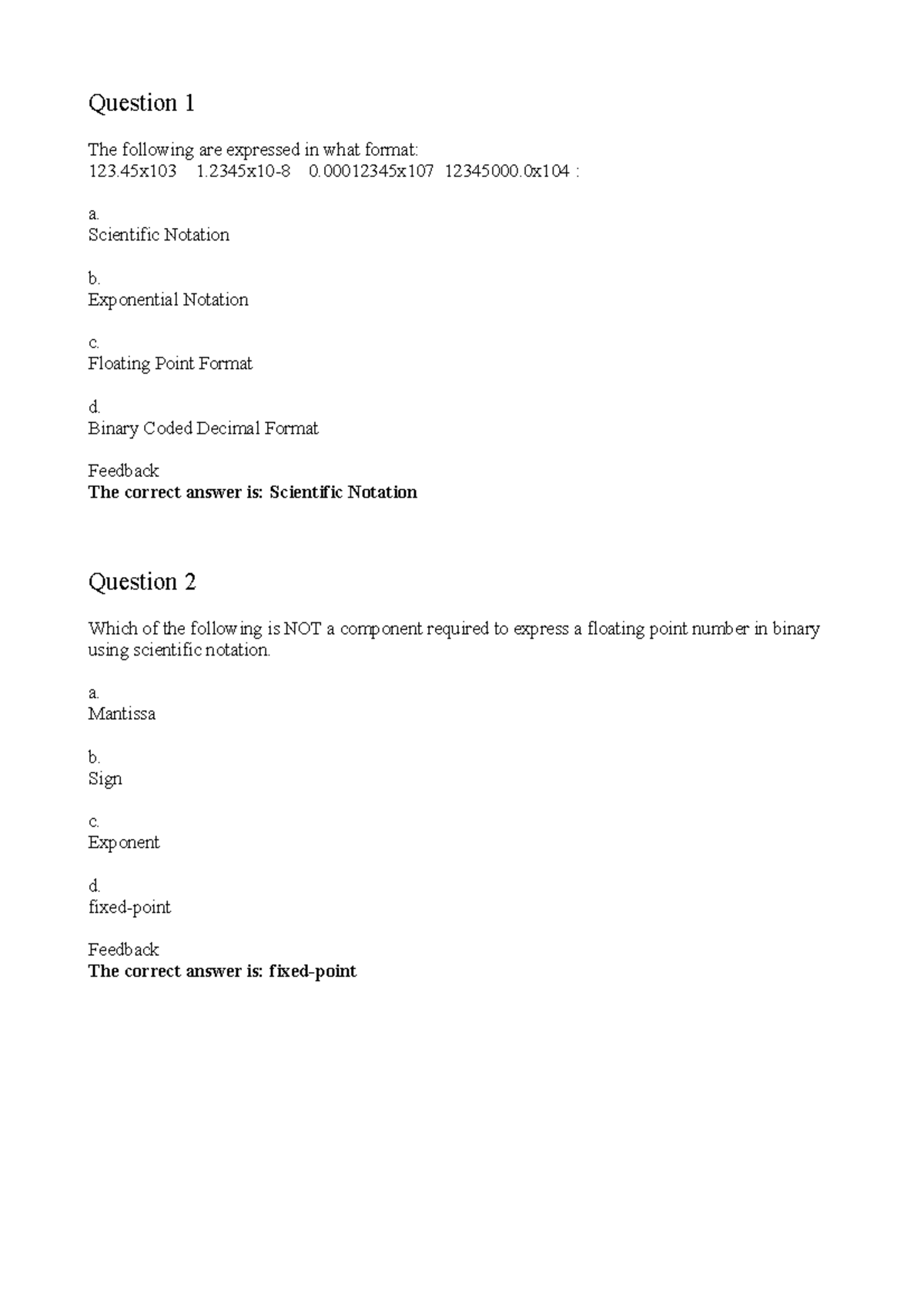 CS 4402 Unit 2 Self-Quiz 3 Review Questions & Answers - Studocu