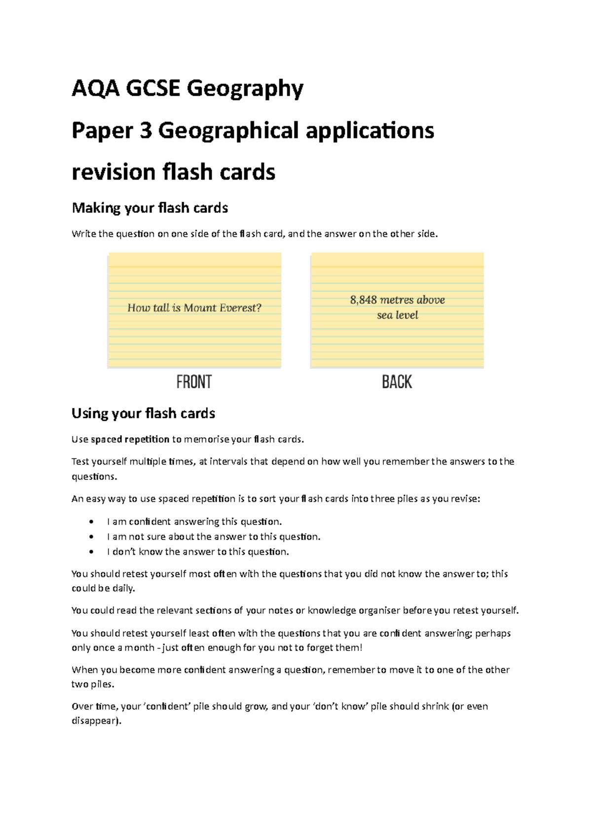 Paper 3 flash card questions and answers v2-1 - AQA GCSE Geography ...