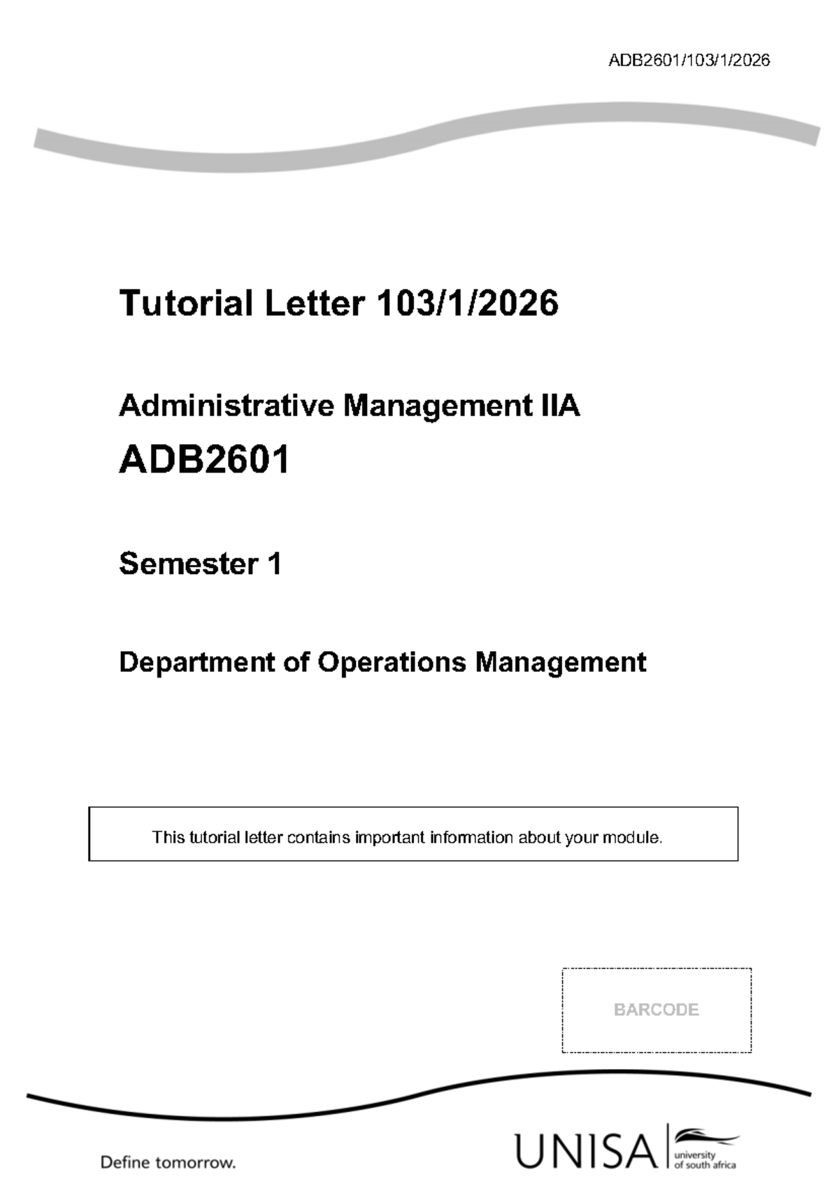 ADB2601 Assignment 02 S1 2026: Office Design & Management Insights ...