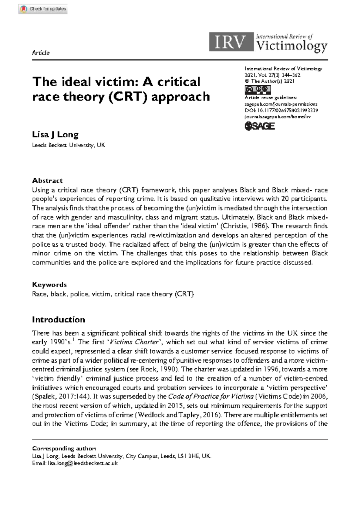 Critical RACE Theory: Study Notes on Apartheid Era (CRT) - Studocu