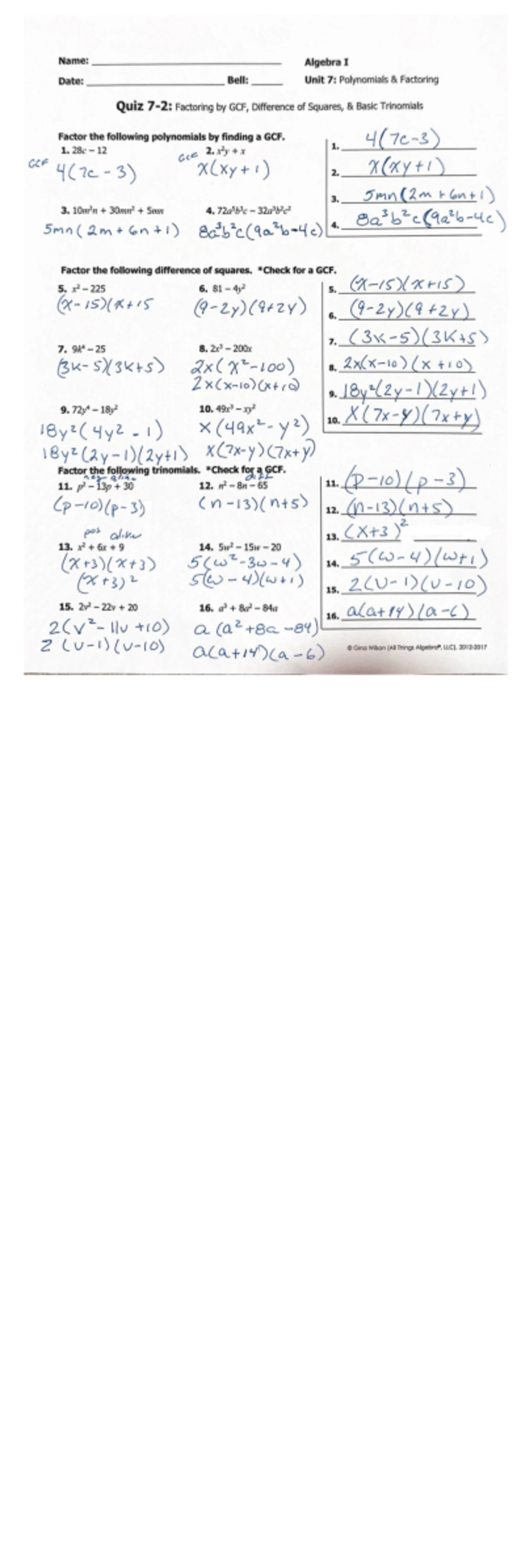 7-1 Additional Practice | Trigonometric Functions & Acute Angles - Studocu