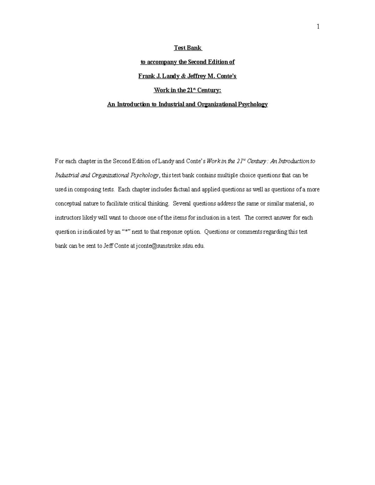 Test 2019, questions and answers - Test Bank to accompany the Second ...