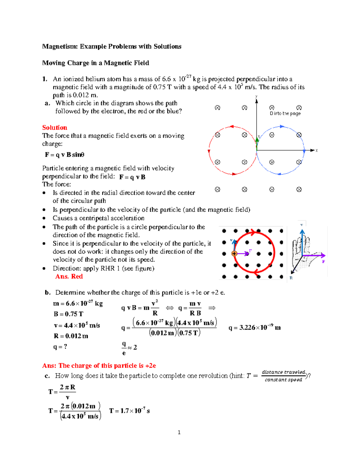 Magnetism Example Problems & Solutions: PHYS 101 Final Exam Guide - Studocu