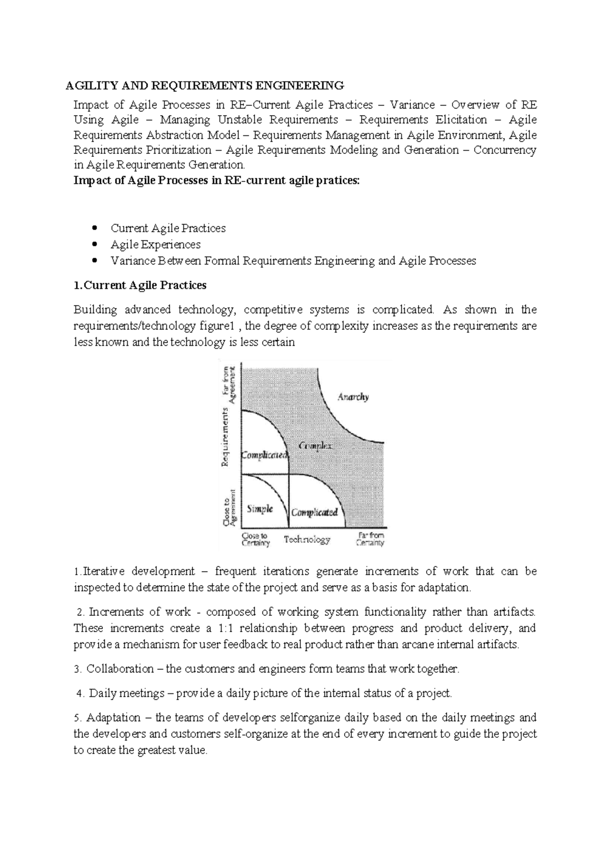 AGILE RE UNIT 4: Impact of Agile Processes on Requirements Engineering ...