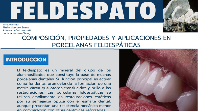 FELDESPATO: Composición, Propiedades y Aplicaciones en Porcelanas - Studocu