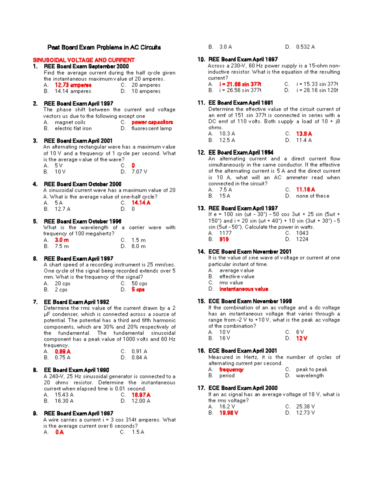 Past Board Exam Problems in EE all in one pdf - Past Board Exam ...