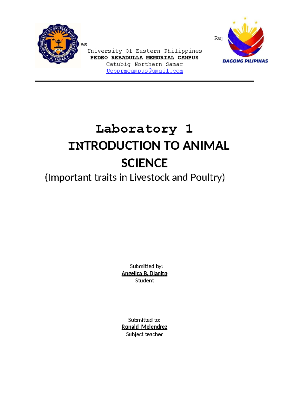 Laboratory 1: Insect Collection & Identification (ANSC 101) - Studocu