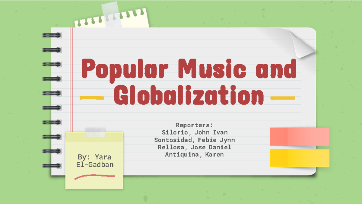 Popular Music & Globalization: Understanding Cultural Interactions ...