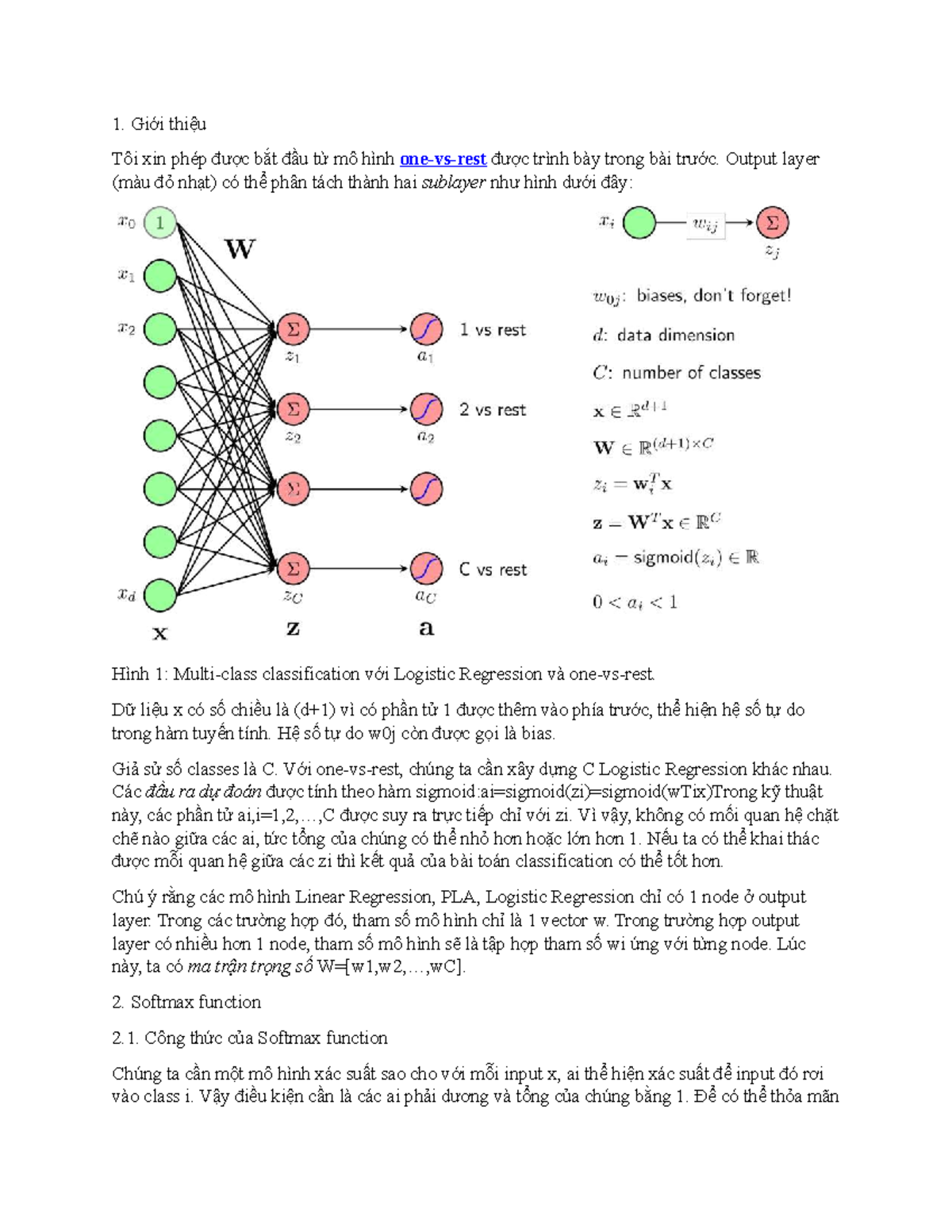 Softmax Regression - Phân Tích và Ứng Dụng trong Machine Learning - Studocu
