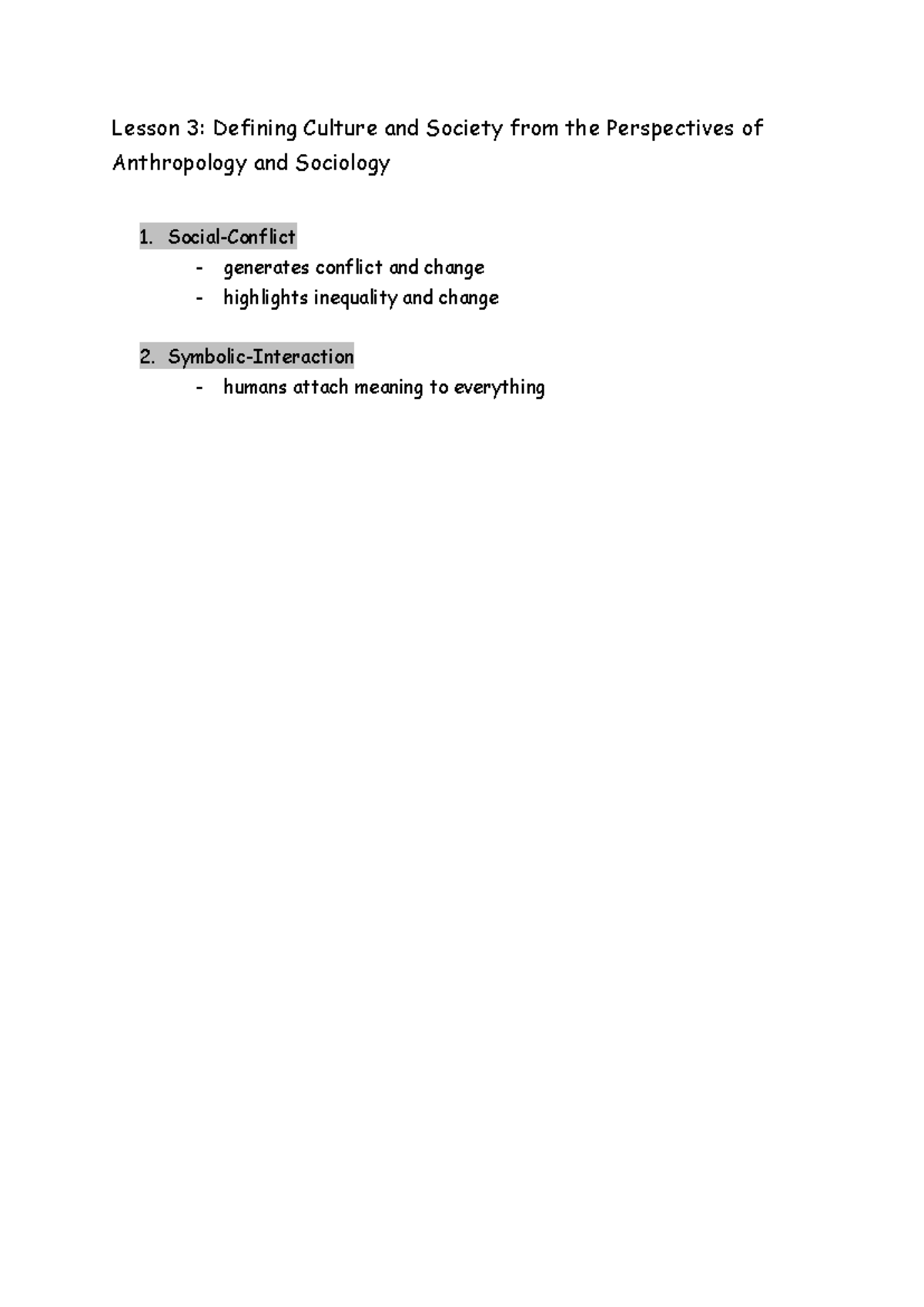 Lesson 3 Part 3 - Understanding Culture, Society and Politics - Lesson ...