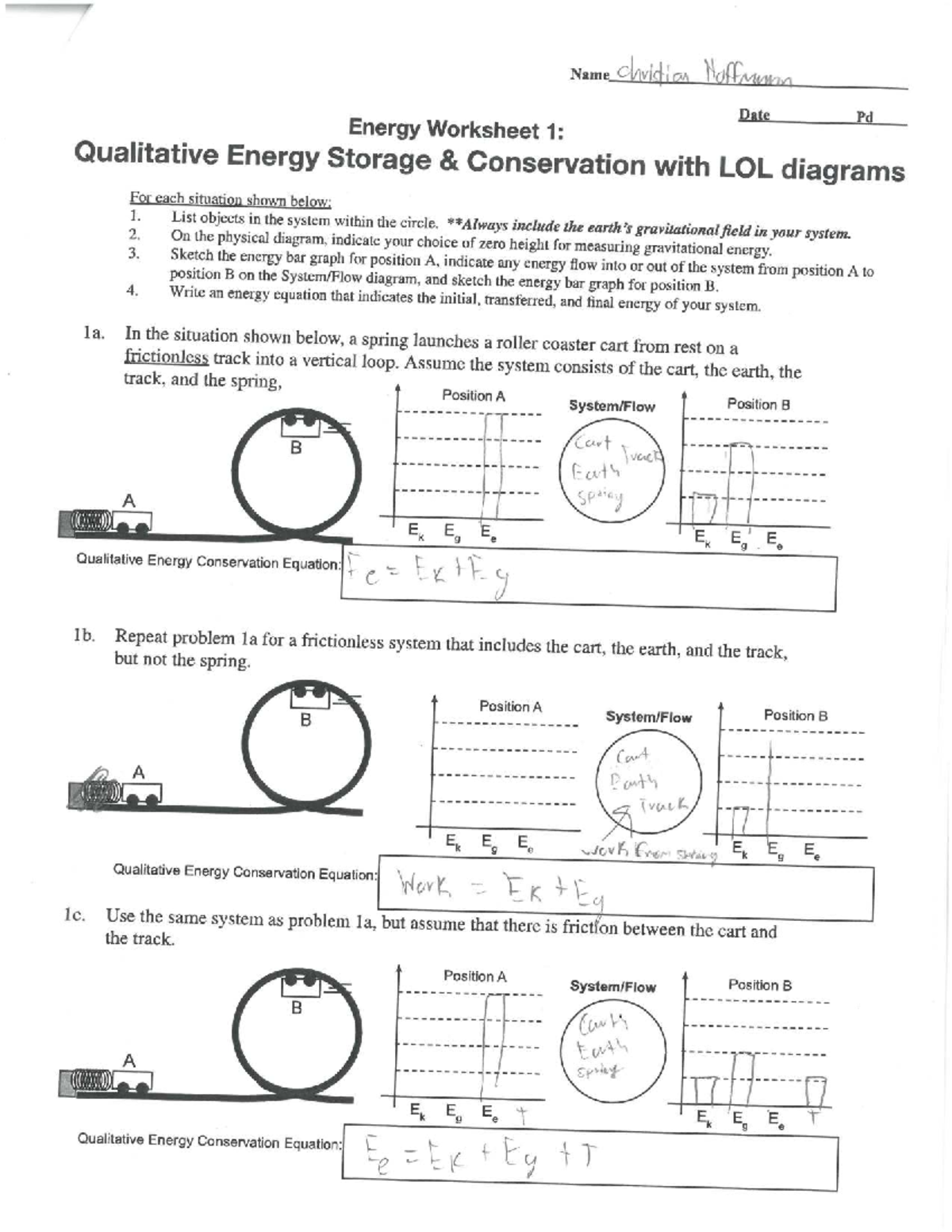 Qualitative Energy Storage & Conservation with LOL diagrams - 2. On ...