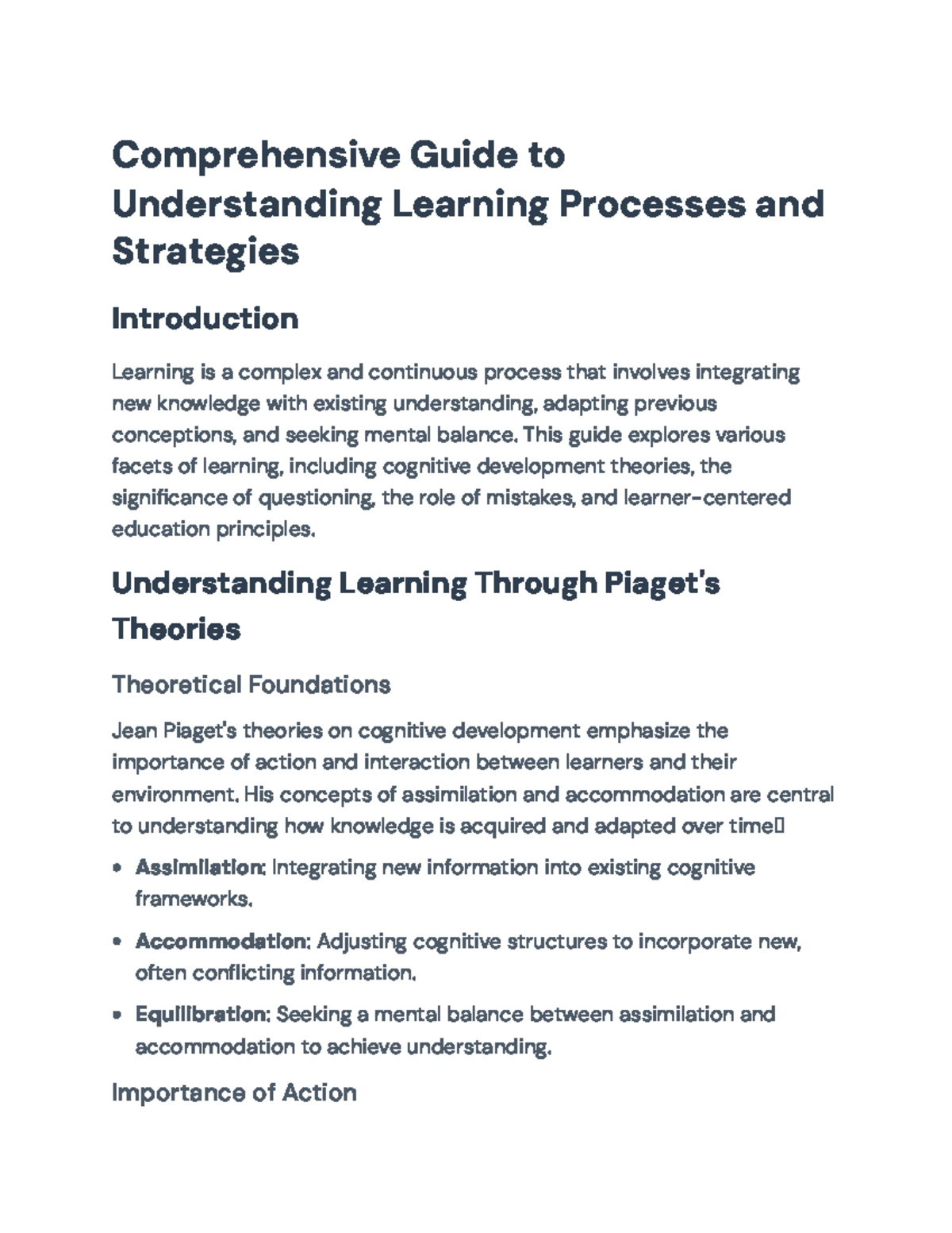 Comprehensive Guide to Learning Processes and Strategies for Education ...