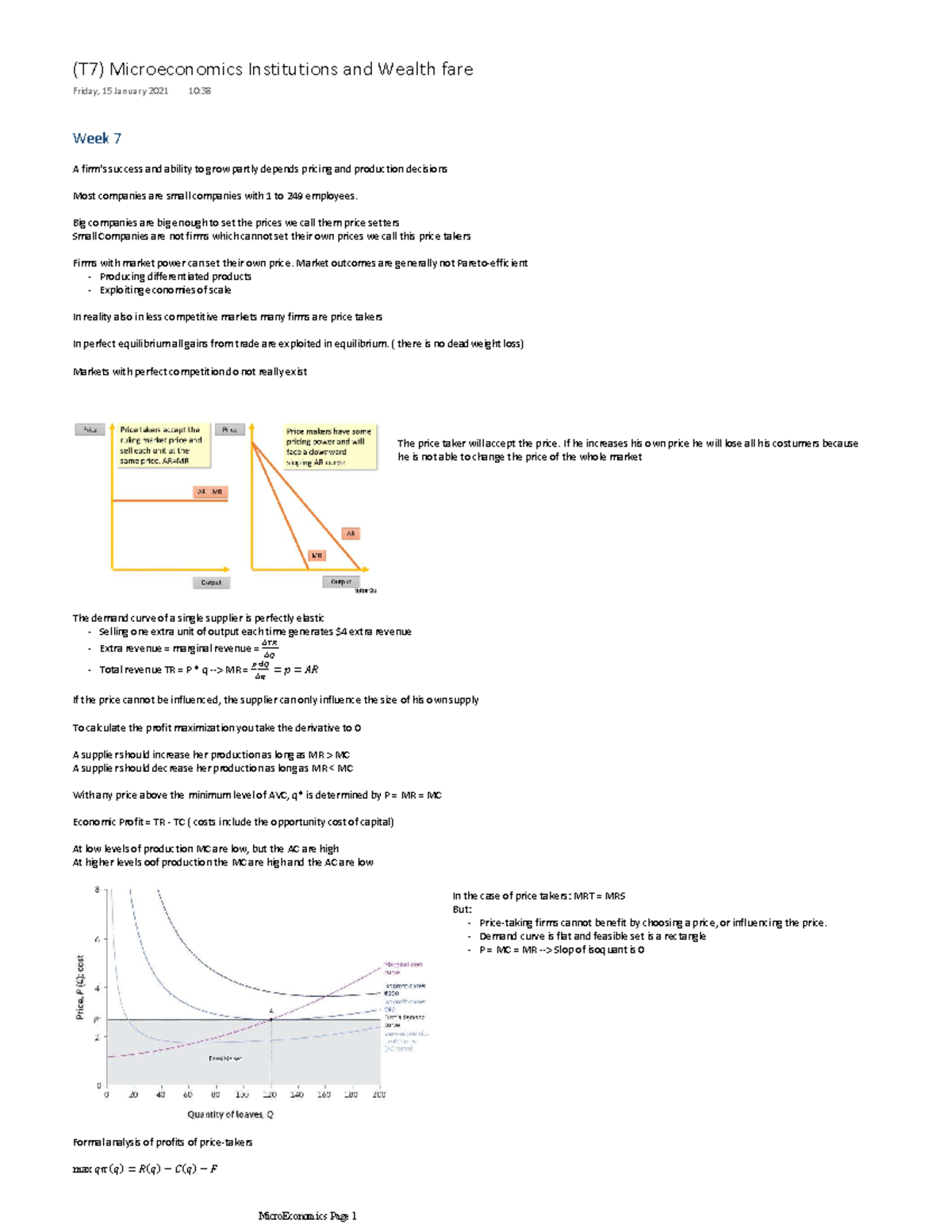 Microecon 101 - Week 7: Price Takers & Price Setters Explained ...